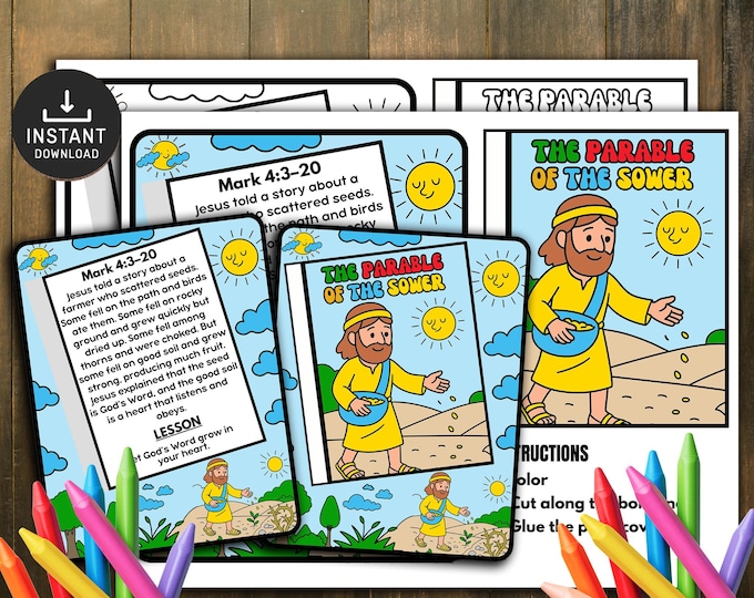 Parable of the Sower for Kids, Jesus Parables, Bible Story Activity ...