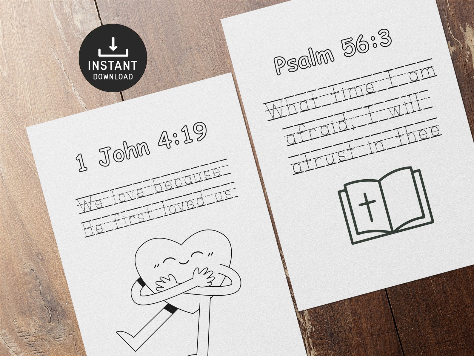 30 Bible Verses Tracing Sheets | Digital Download Tracing Practice ...