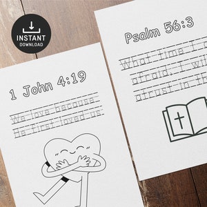 30 Bible Verses Tracing Sheets | Digital Download Tracing Practice ...