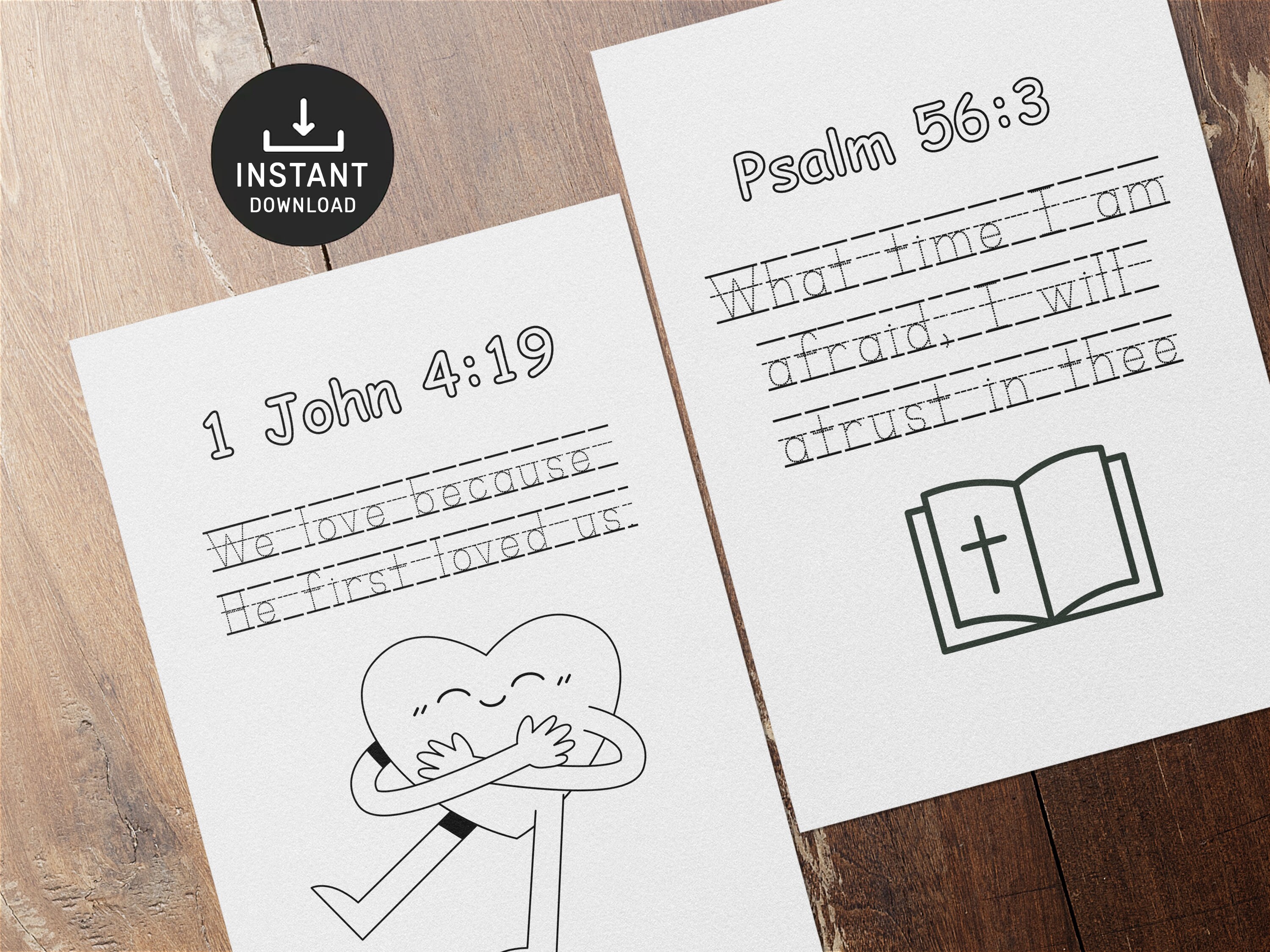 30 Bible Verses Tracing Sheets | Digital Download Tracing Practice ...