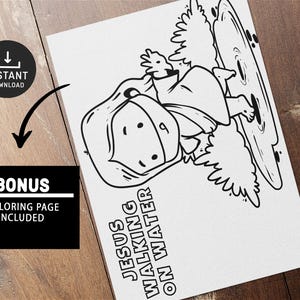 Jesus Walks on Water Activity Placemat, Bible Activity, Sunday School ...