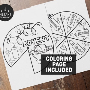 Advent Coloring Wheel, Bible Activity, Kids Bible Lesson, Memory Game ...