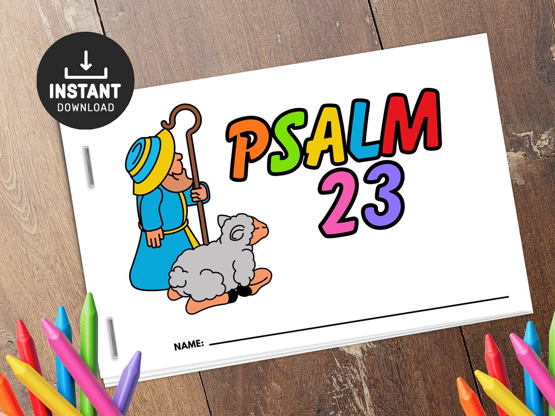 Psalm 23, Bible Activity, Sunday School Craft, Mini Book, Half Page ...