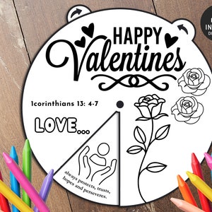 God is Love Coloring Wheel, Bible Activity, 1 Cor 13, Love, Bible ...
