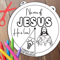 Names of Jesus Wreath Craft | Christmas Bible Printable for Kids ...