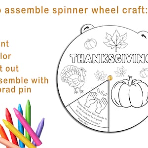 Thanksgiving Coloring Wheel, Bible Activity, Kids Bible Lesson, Memory ...
