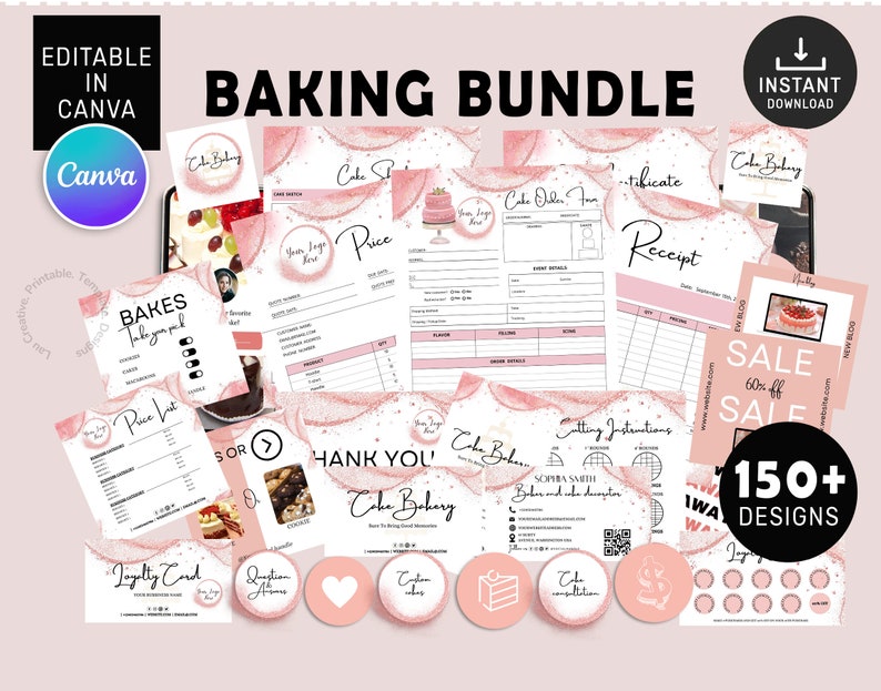 Bakery Branding Kit, Cake Business Bundle, Cake Pricelist, Bakery ...