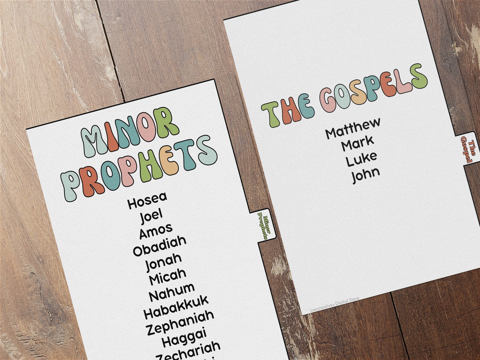 Books of the Bible Flip Book, Old and New Testament, 66 Books, Bible ...