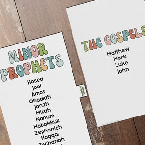 Books of the Bible Flip Book, Old and New Testament, 66 Books, Bible ...