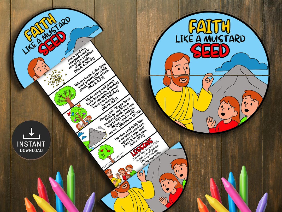 Faith Like a Mustard Seed Bible Craft, Sunday School Activity (digital ...