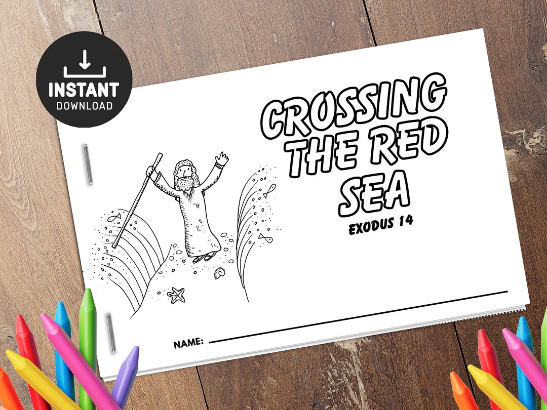 Crossing the Red Sea Mini Book, Sunday School Craft, Church Kids ...