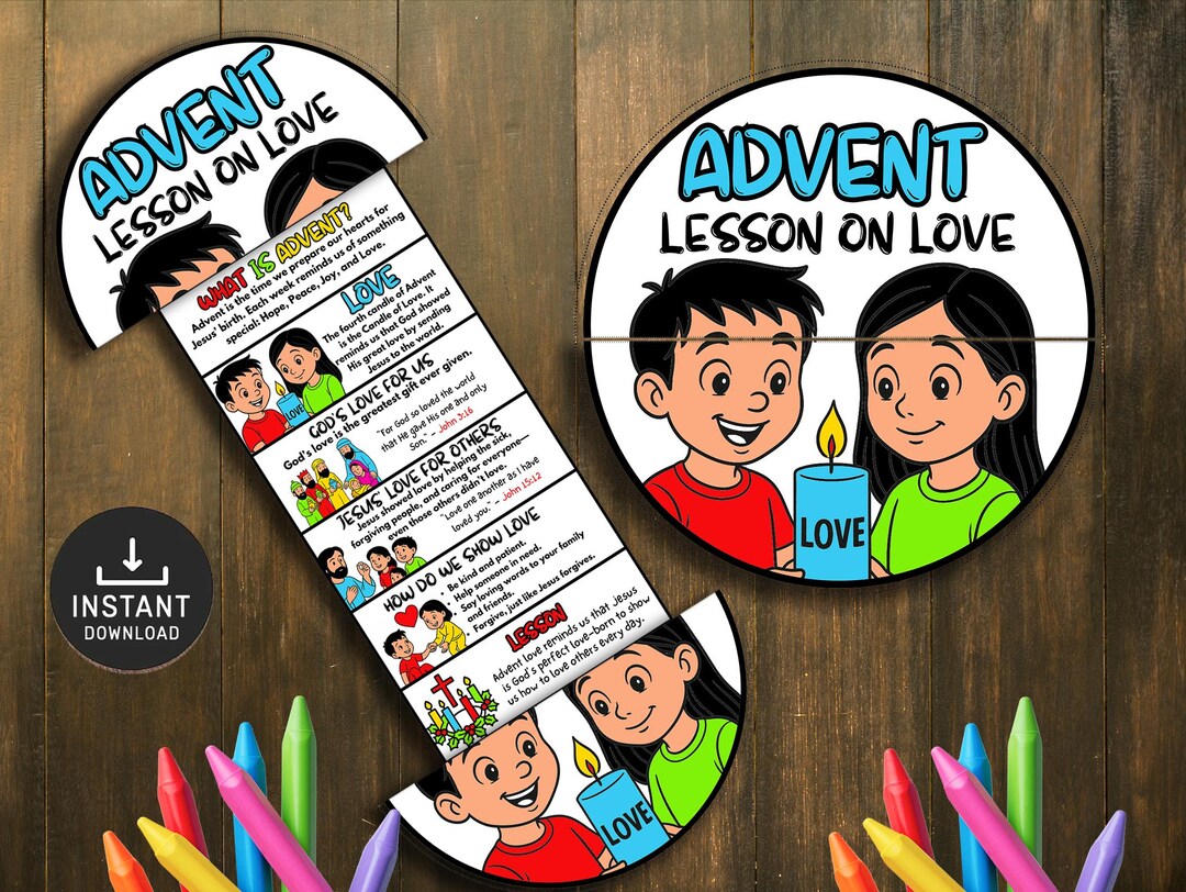 Advent Bible Lesson on Love Folding Surprise Bible Craft, Memory Game ...