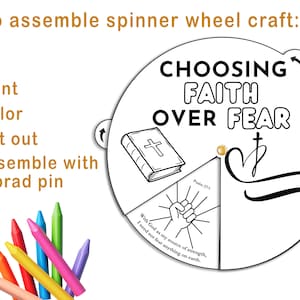 Choosing Faith Over Fear Scripture Coloring Wheel, Bible Story Activity ...