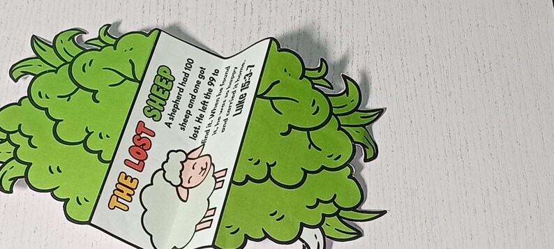 The Lost Sheep Bible Story Craft, Kids Bible Lesson, Memory Game ...