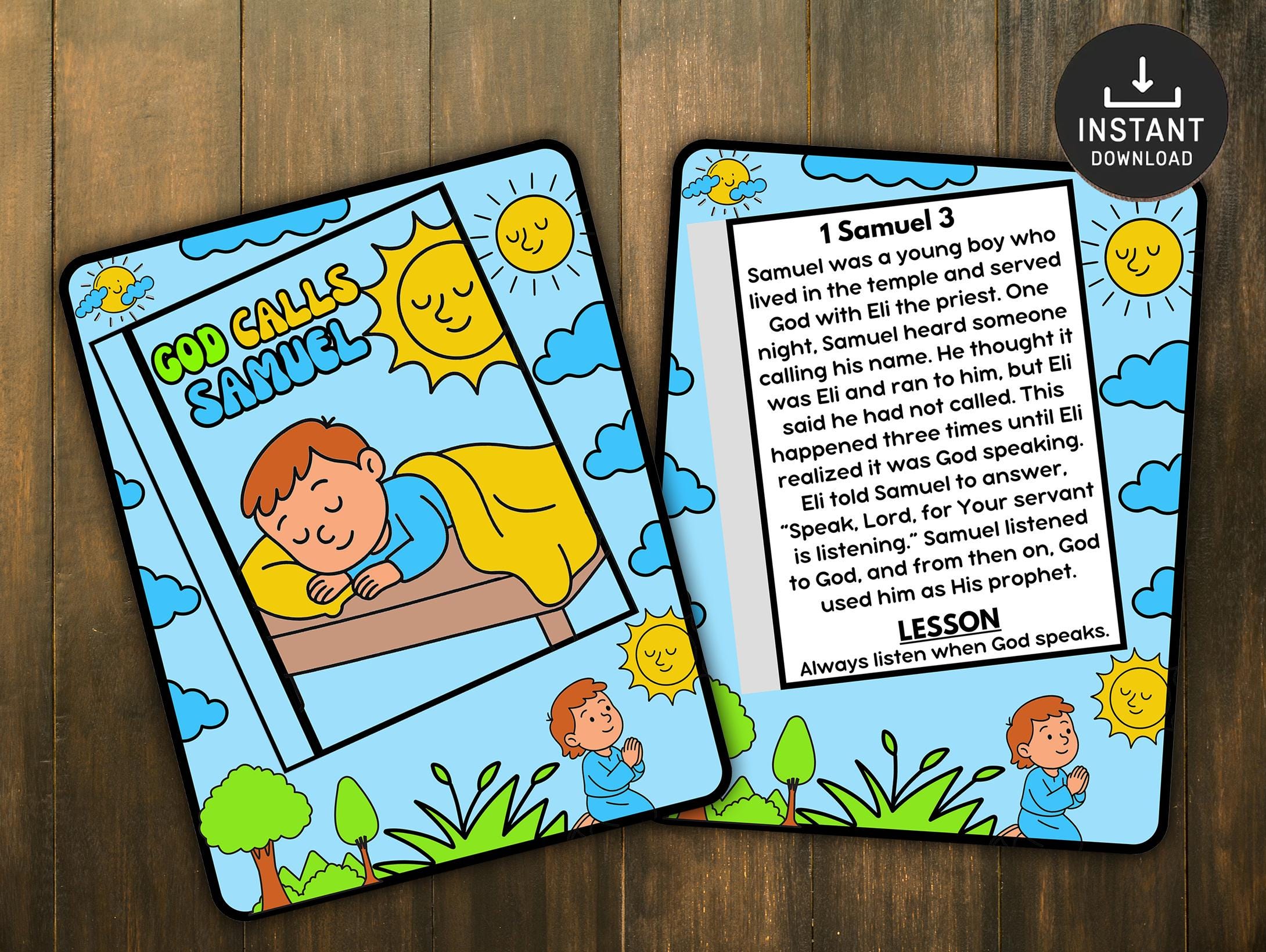 God Calls Samuel, Bible Story Craft, Kids Bible Lesson, Sunday School ...
