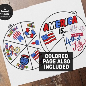 4th July Activity Coloring Wheel, Freedom in Jesus, July 4th Bible ...