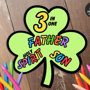 St. Patricks Day Sunday School Craft, Holy Trinity, Shamrock Bible ...