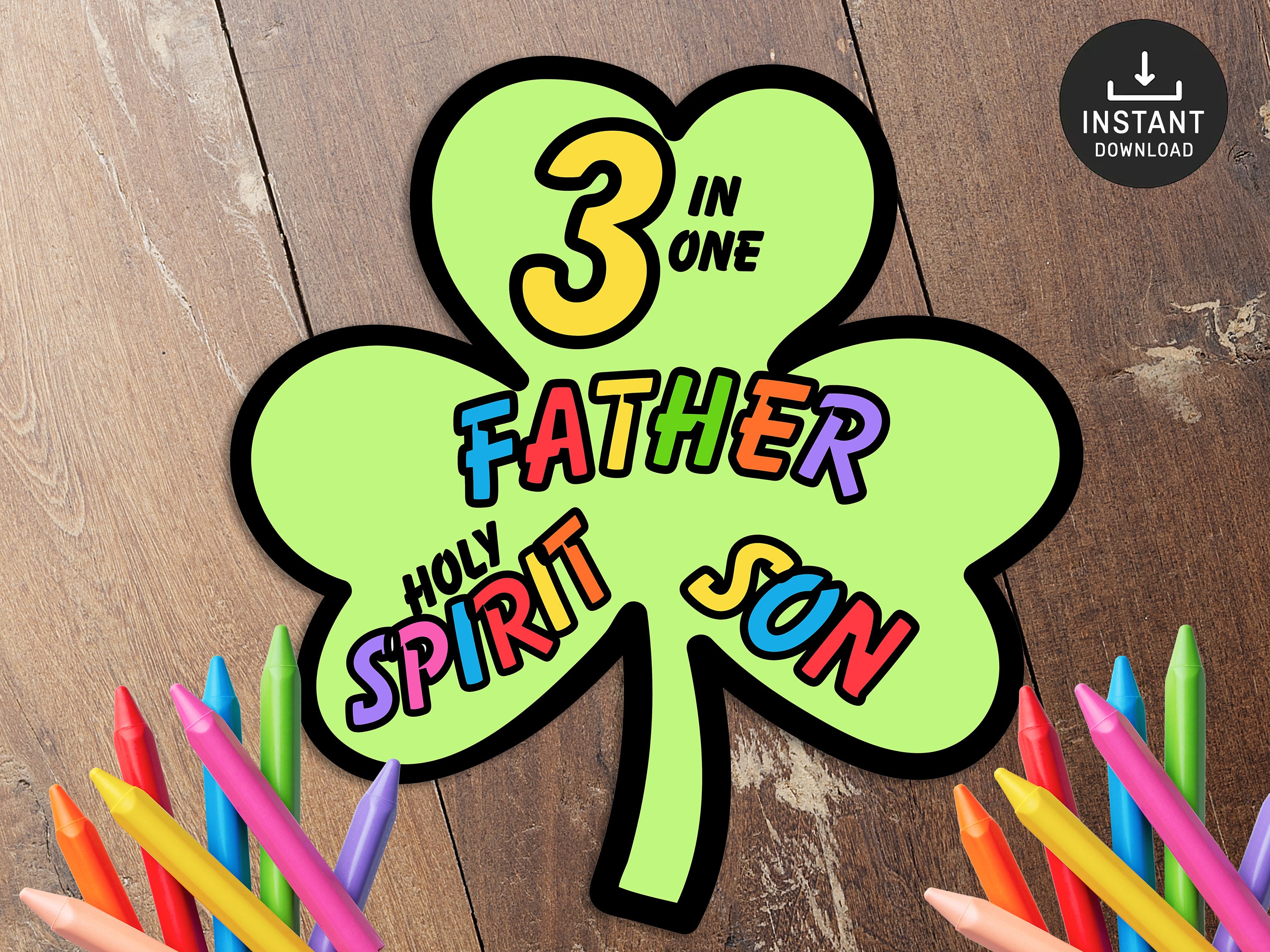 St. Patricks Day Sunday School Craft, Holy Trinity, Shamrock Bible ...