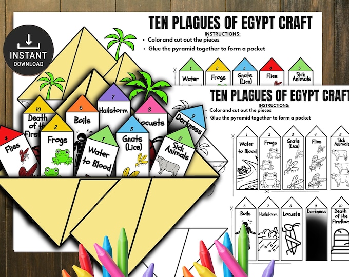 The 10 Plagues of Egypt Hanging Craft | Bible Activity for Kids ...