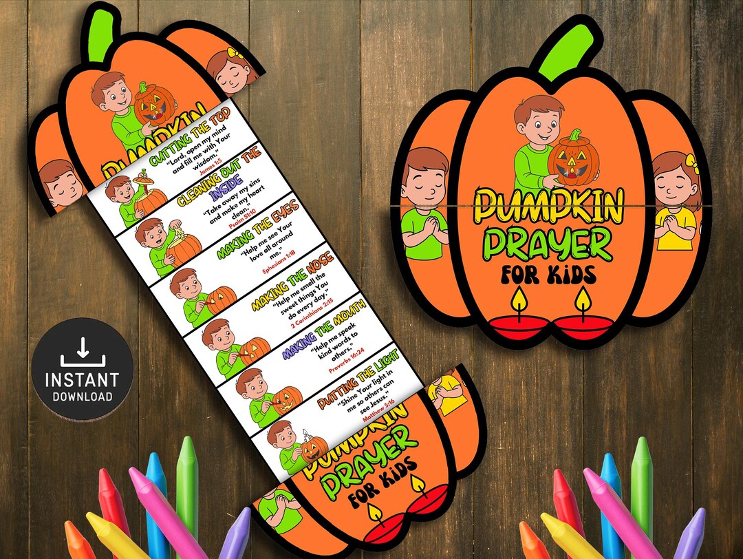 Pumpkin Prayer Craft, Halloween Bible Lesson, Sunday School (digital ...