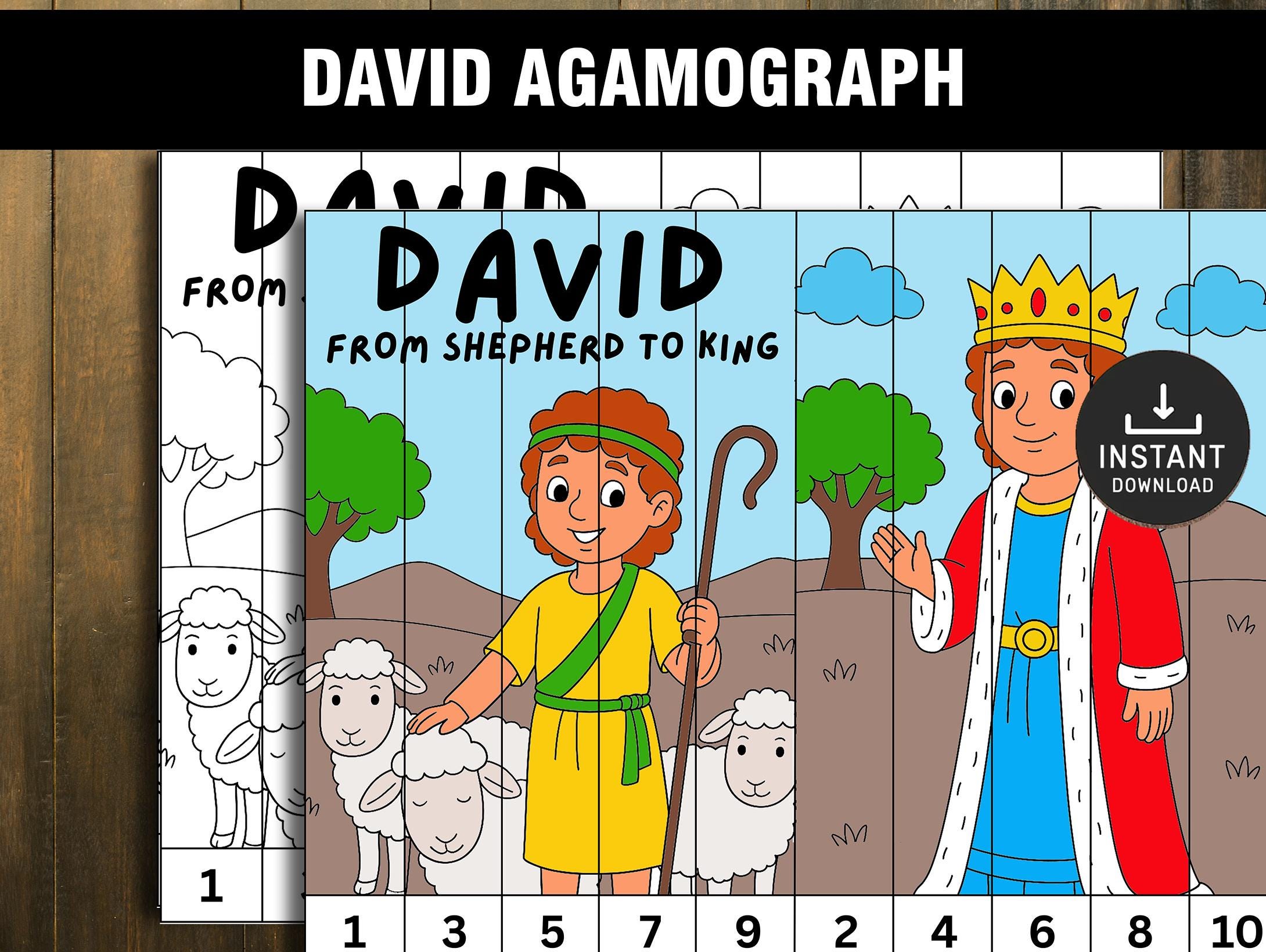David Agamograph, Bible Story Craft, Bible Lesson, Bible Craft, Sunday ...