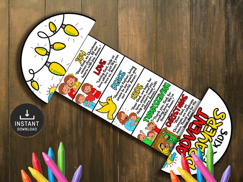 Advent Prayers Folding Bible Craft for Kids (digital Download) - Etsy