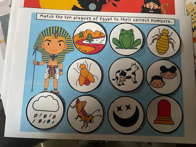 Ten Plagues of Egypt, Bible Busy Book, Bible Activity, Kids Passover ...