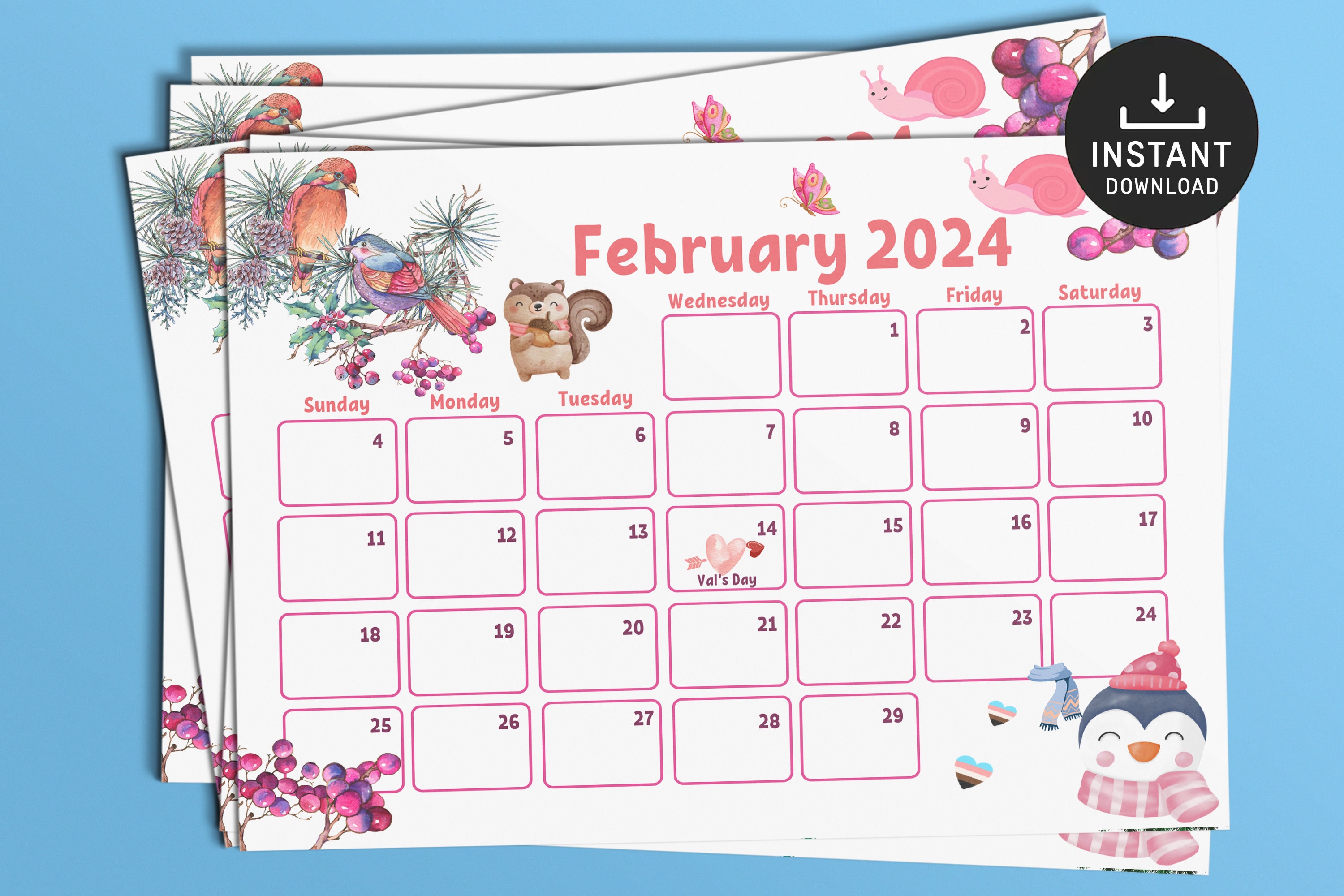 Printable Calendars, Printable Kids Calendars, 2024 Calendars ...