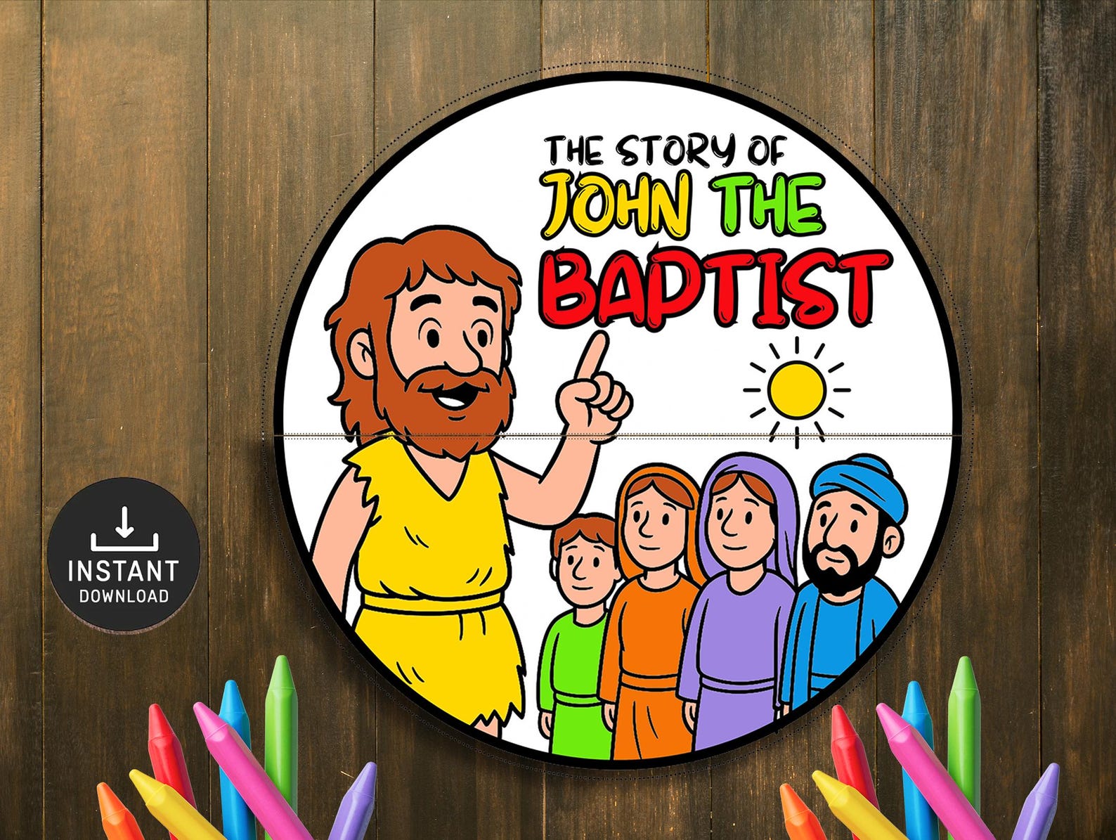 John the Baptist Bible Story Craft, Sunday School Activity (digital ...
