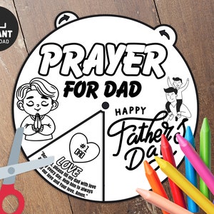Father's Day, Prayer for Dad, Coloring Wheel, Bible Craft for Dad ...