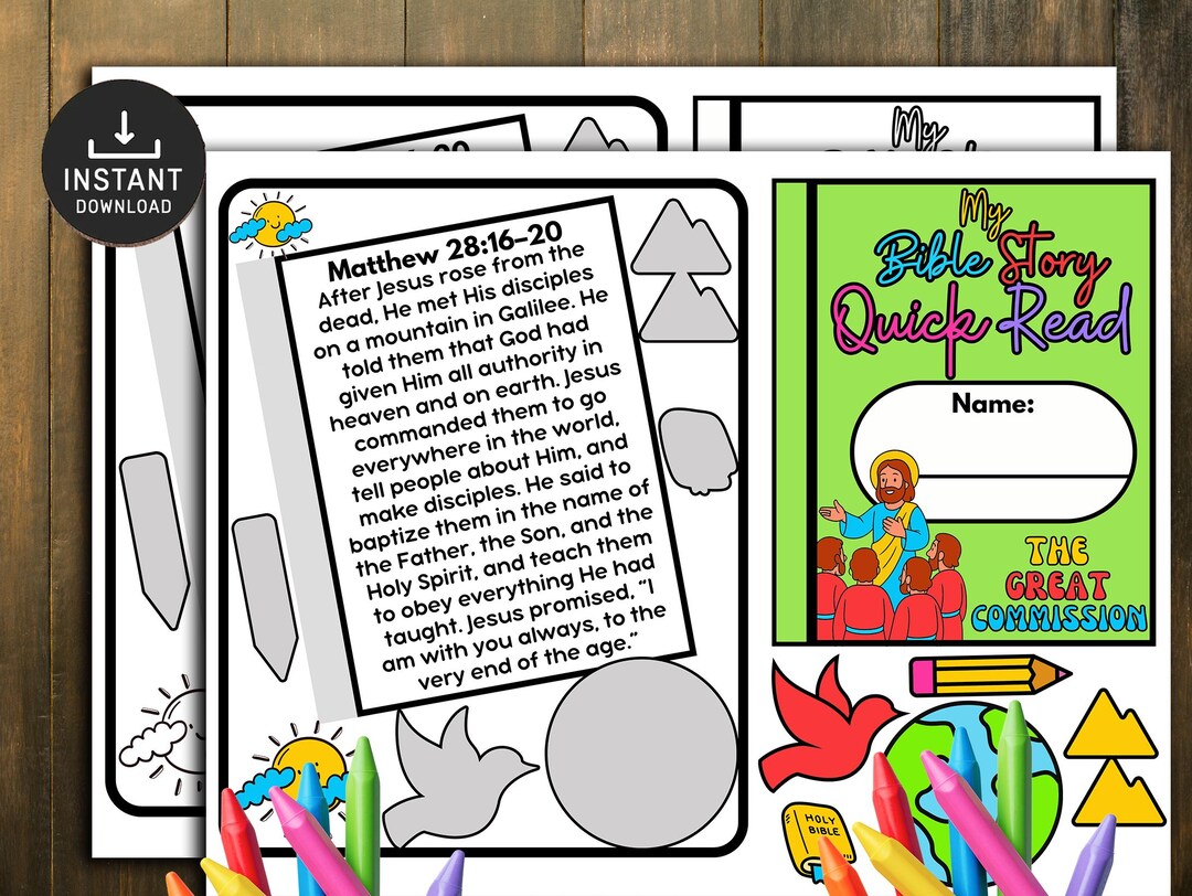 The Great Commission, Sunday School, Church Kids Activity, Sunday ...