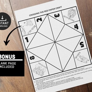 Crossing the Red Sea, Sunday School Craft, Fortune Teller, Moses Red ...