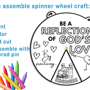 God is Love Coloring Wheel, Printable Bible Activity, Watercolor, Kids ...