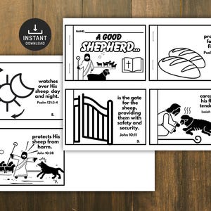 Good Shepherd Mini Book, Bible Activity, Kids Bible Lesson, Memory Game ...