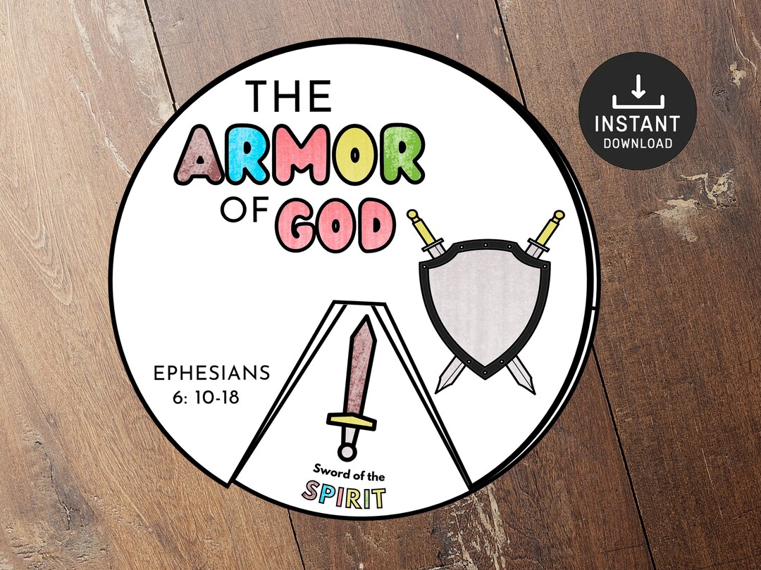 Armor of God Coloring Wheel, Bible Activity, Bible Lesson, Memory Game ...