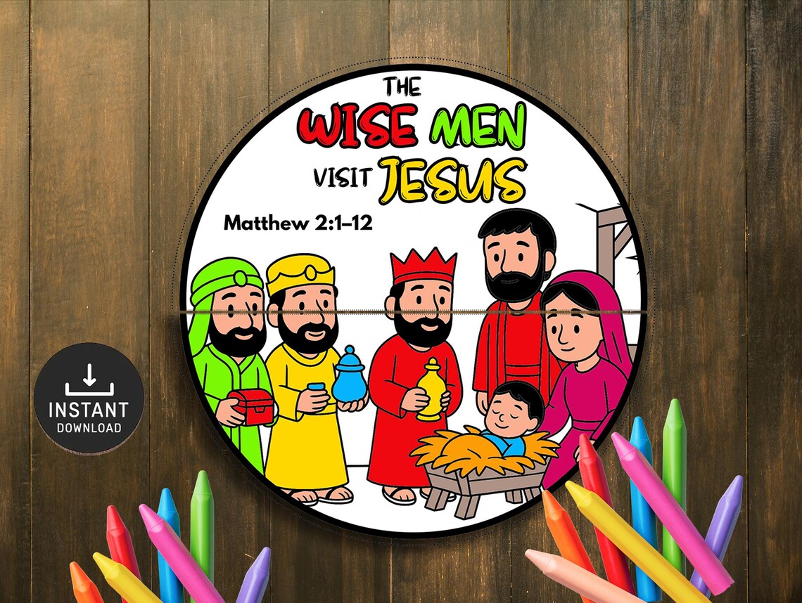 The Wise Men Visit Jesus Folding Surprise Bible Story Craft, Kids Bible ...