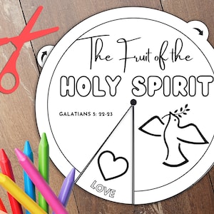 The Fruit of the Spirit Coloring Wheel, Bible Activity, Memory Game ...