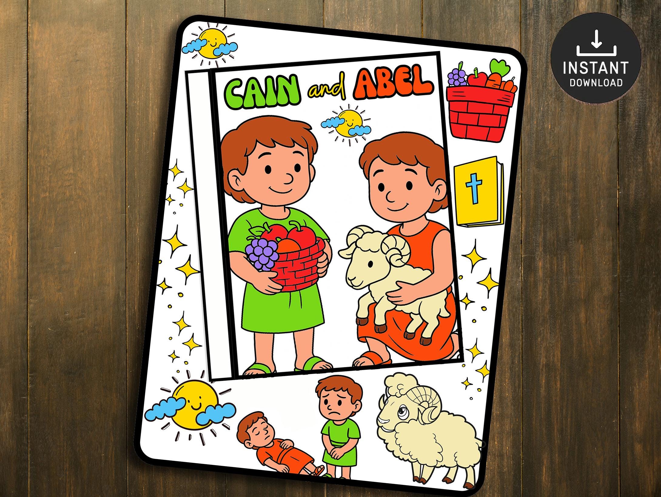 Cain and Abel Mini Book: Bible Story Craft (digital Download) - Etsy
