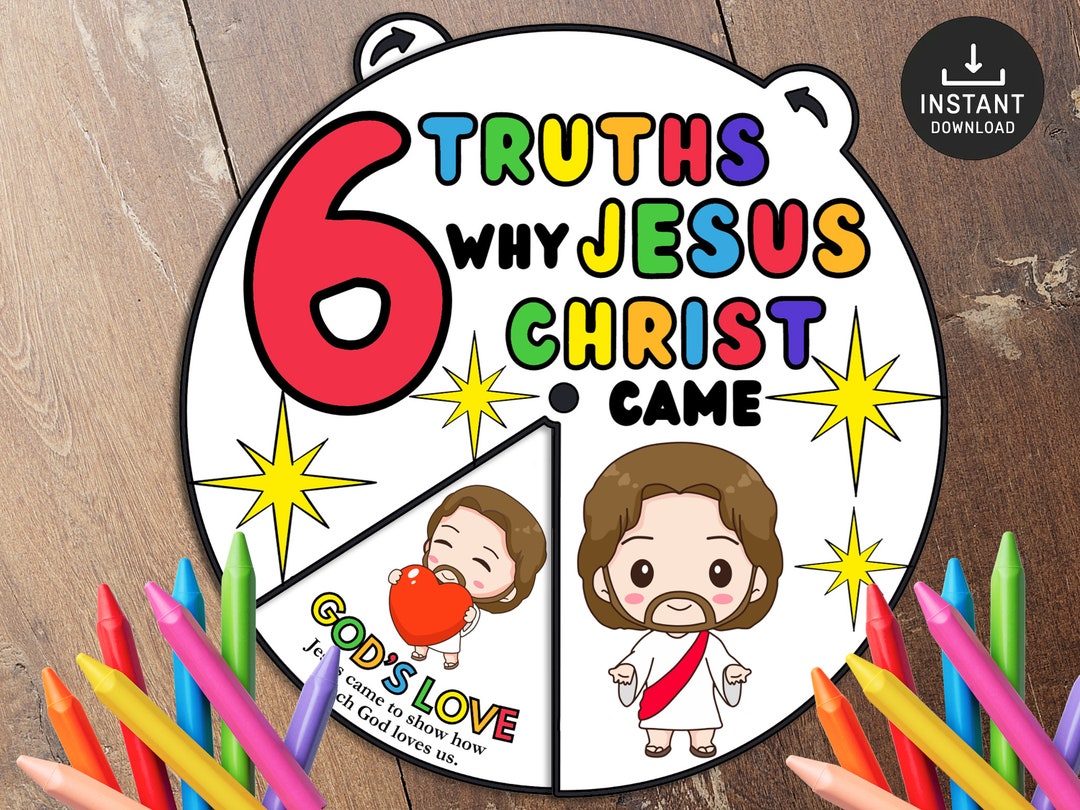 Easter Coloring Wheel, Coloring Spinner, Kids Bible Lesson, Memory Game ...