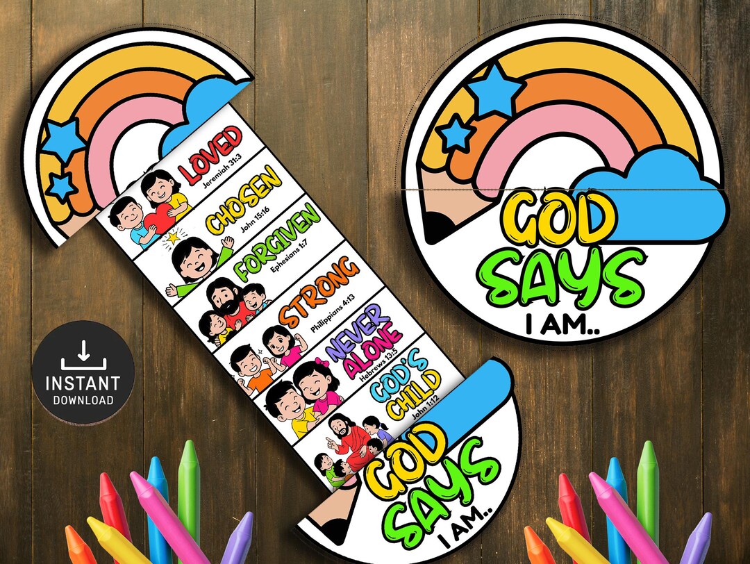 Identity in Christ Folding Surprise Bible Craft, Kids Bible Lesson ...