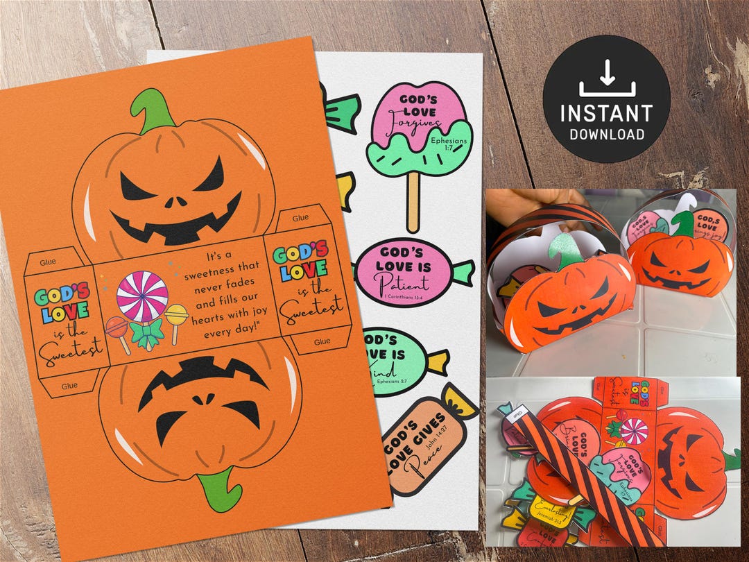 God's Love Craft Activity, Christian Halloween Bible Craft Activity ...