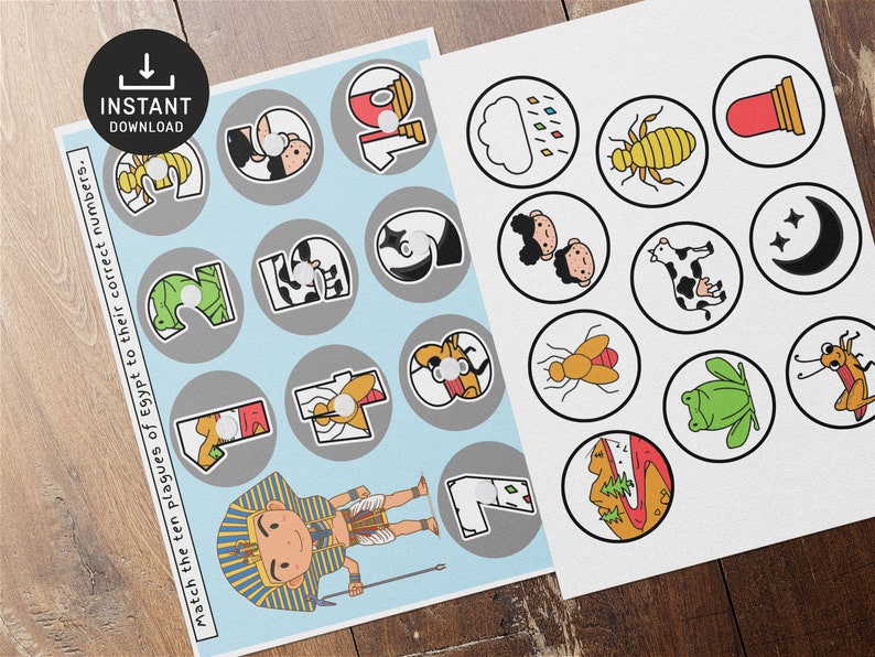 Ten Plagues of Egypt, Bible Busy Book, Bible Activity, Kids Passover ...