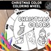 Christmas Colors Coloring Wheel, Printable Bible Activity, Watercolor ...