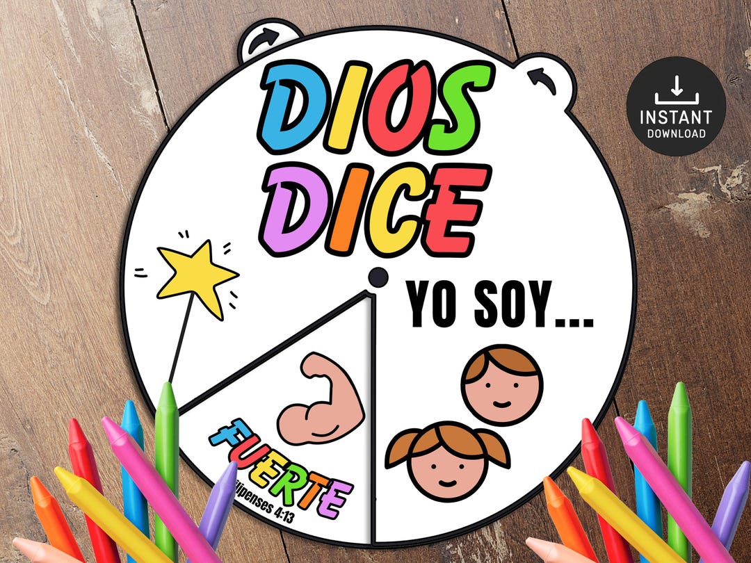 God Says I Am Coloring Wheel, Printable Bible Activity, Kids Bible ...