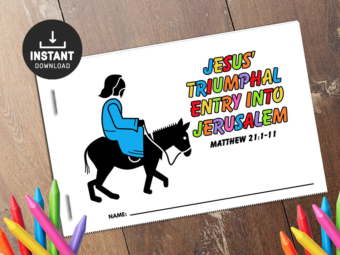 Palm Sunday Activities, Jesus Palm Sunday, Triumphant Entry to ...