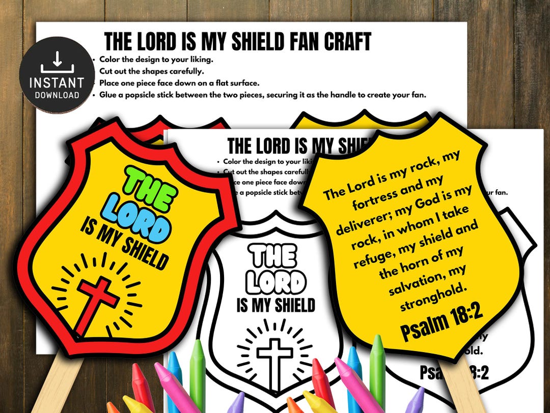 Shield of Faith Fan Craft, Bible Activity, Printable Shield of Faith ...