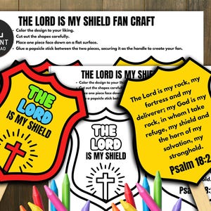 Shield of Faith Fan Craft, Bible Activity, Printable Shield of Faith ...