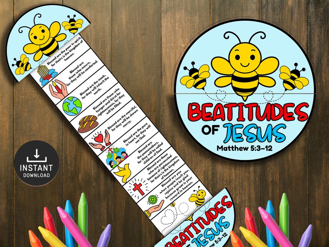 The Beatitudes of Jesus, Bible Craft for Kids, Kids Bible Lesson ...