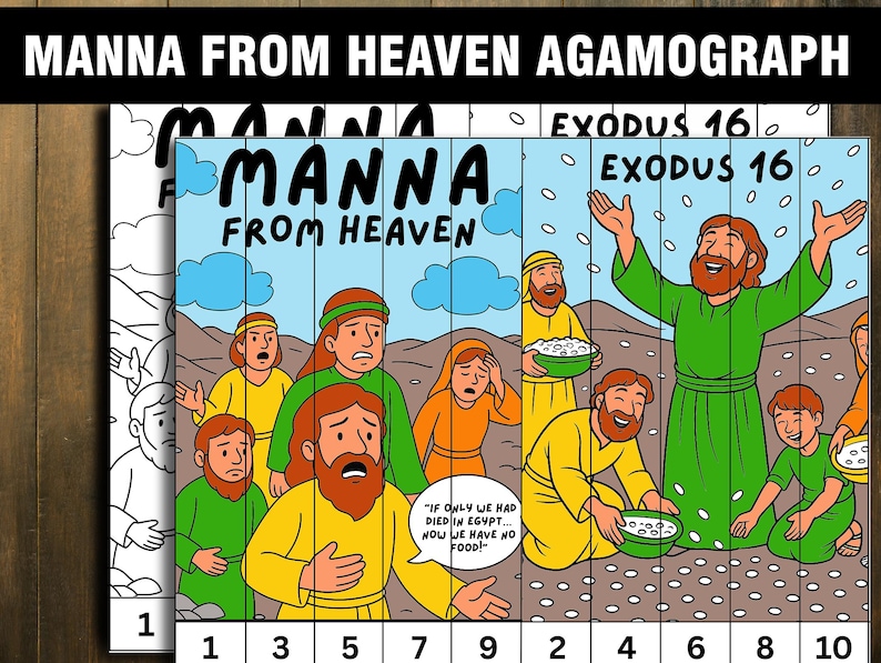 Moses and Manna From Heaven Agamograph, Bible Story Craft, Bible Lesson ...