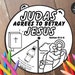 Judas Betrays Jesus Coloring Wheel Easter Bible Story Lesson Wheel ...